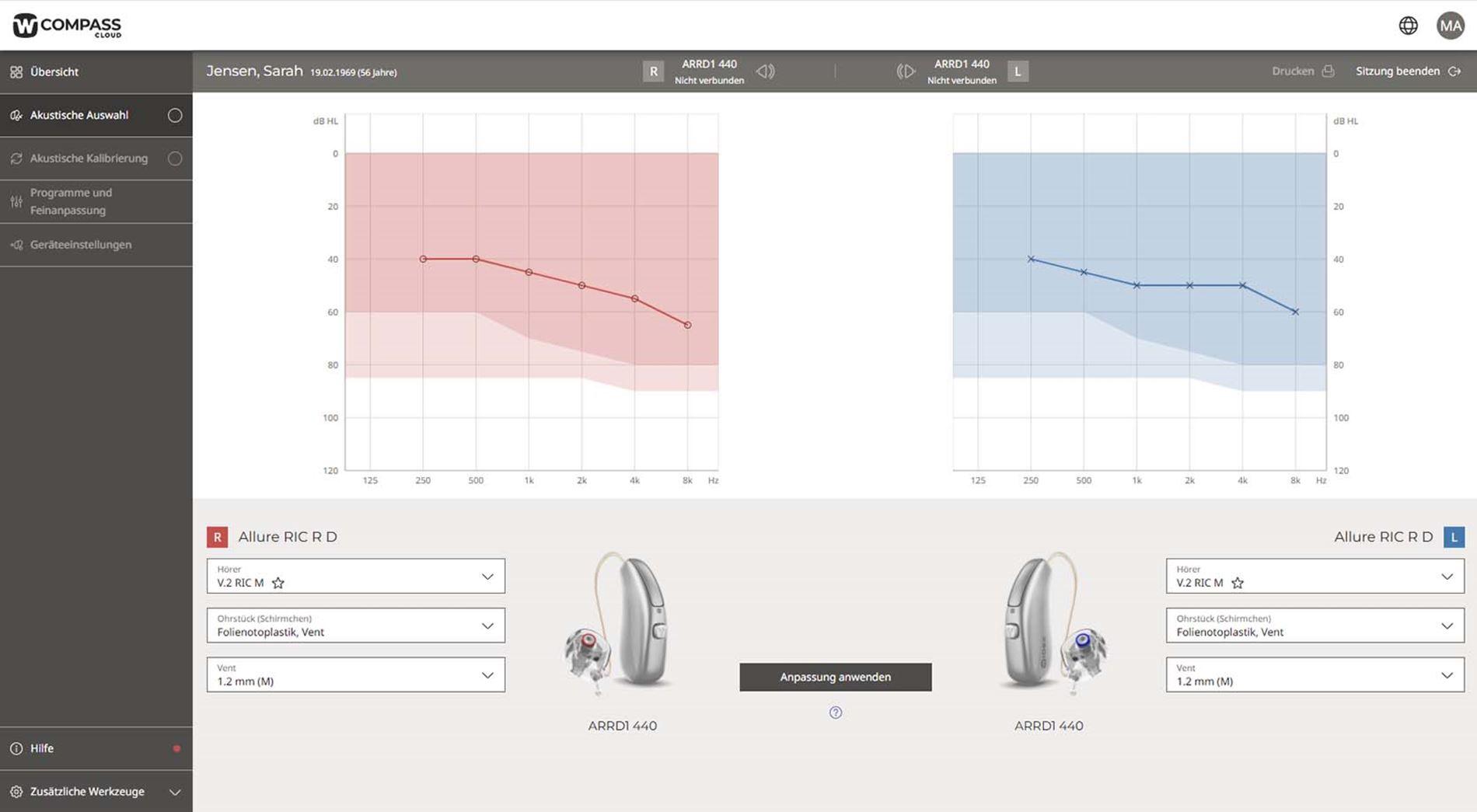 Anpasssoftware Widex Compass Cloud | Widex Pro | Widex Pro
